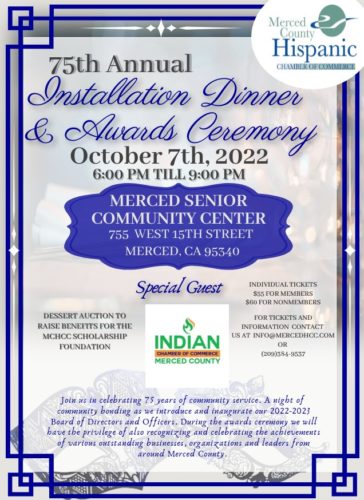 75th Annual Installation Dinner & Awards Ceremony - Merced Hispanic ...