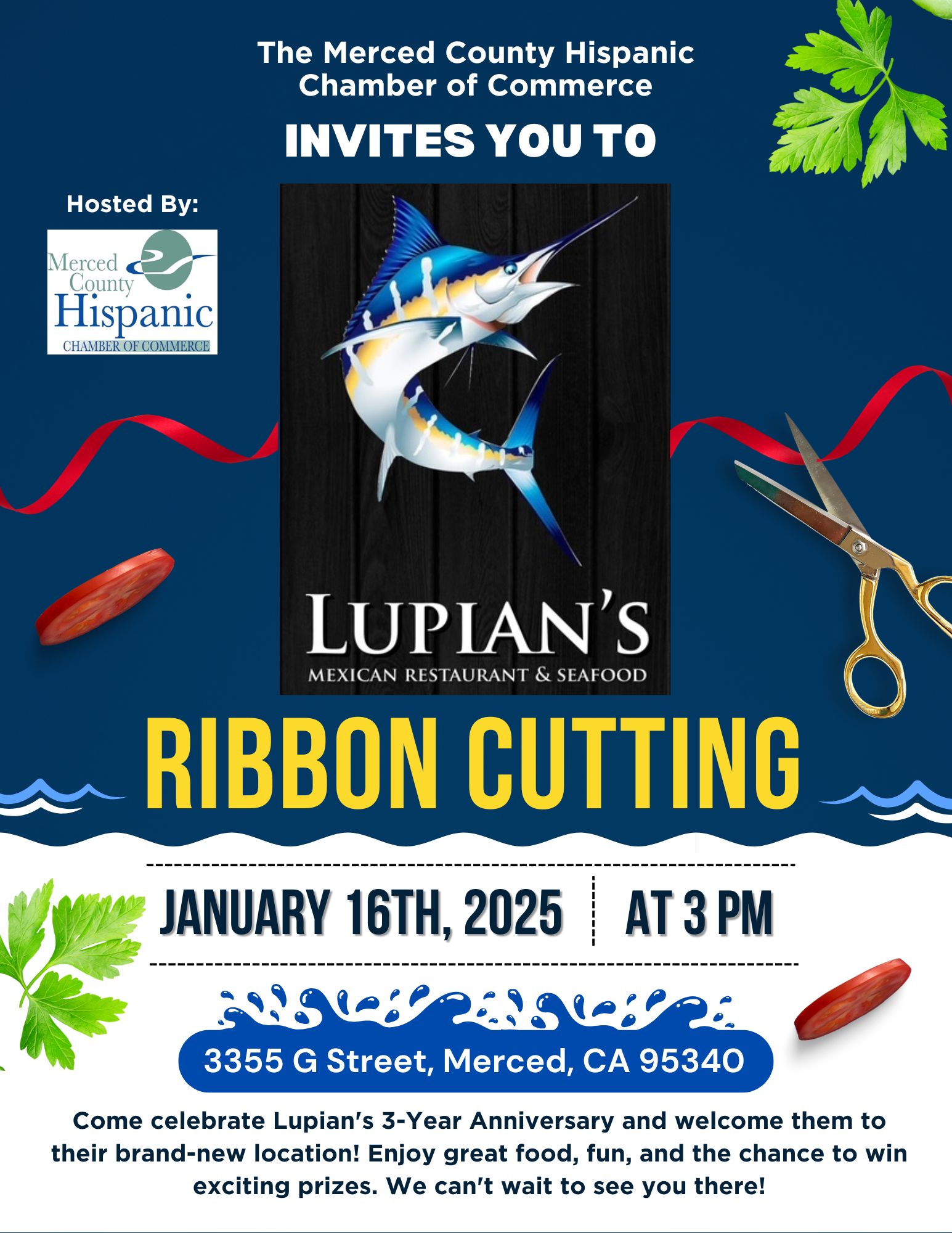 Lupian's Mexican Restaurant & Seafood Ribbon Cutting - Merced Hispanic ...